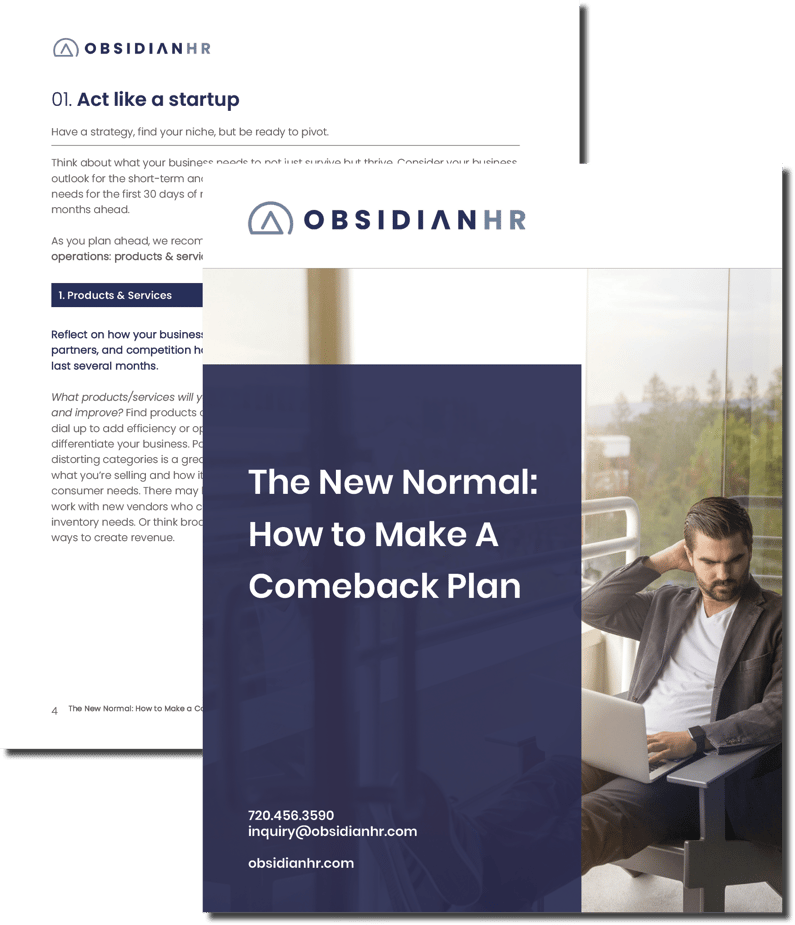 The New Normal: How to Make A Comeback Plan
